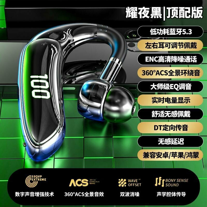 2025 Новые беспроводные Bluetooth наушники с ультрадолгим временем ожидания, шумоподавлением, наушники для вождения с подвеской для мобильного телефона