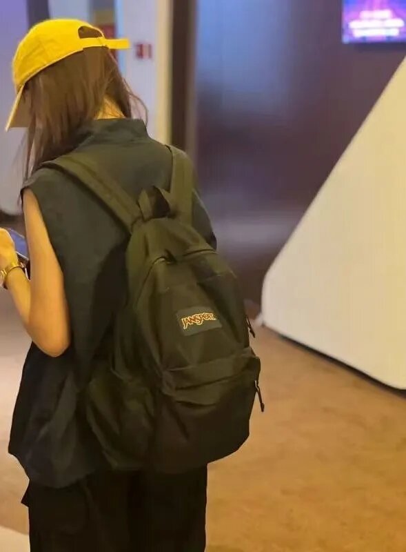 Рюкзак JanSport черный для взрослых школьный дорожный водонепроницаемый полиэстер 42x33x21 см