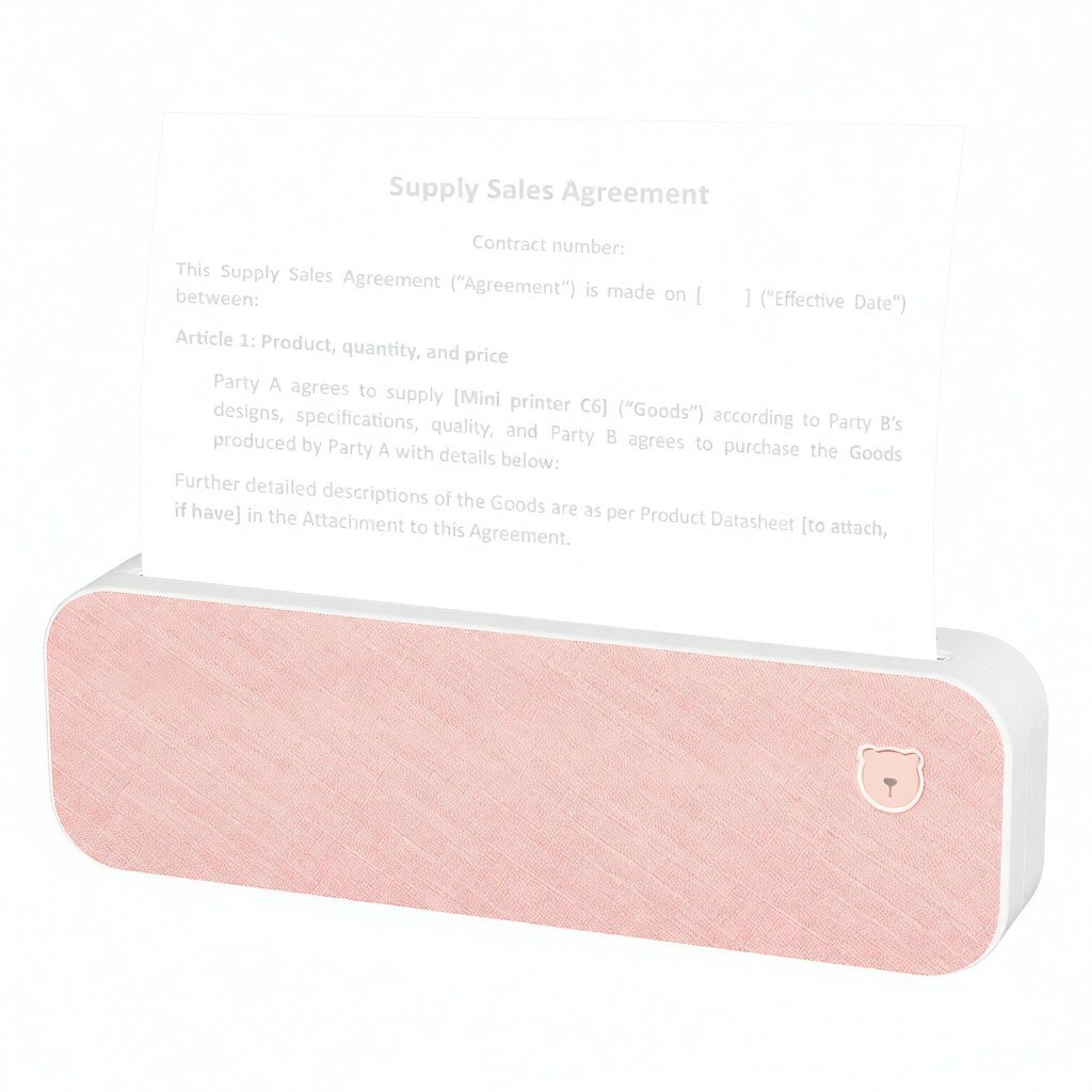 PeriPage A40 Плоттер Тёплопередачи Бесконтактный Печататель Мобильный 210мм Мини Мобильный Фото Печататель USB BT Соединение с 1 Бром Тёпловой Бумаги Поддержка 2'/3'/4' Ширина Бумаги Печать PDF Файл Розовый Синий 304DPI Встроенный АКБ 2600mAh x 2 7.4V