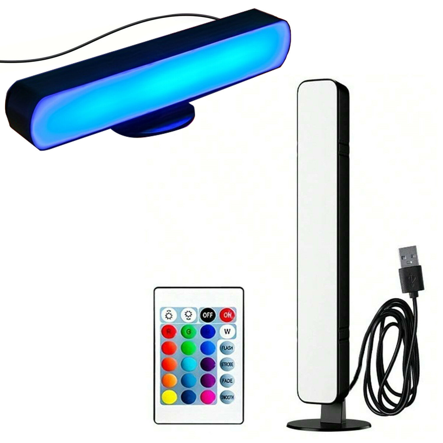 1 шт. RGB светодиодная световая панель, цветные многоцветные горизонтальные/вертикальные светодиодные ленты с многофункциональной основой, лампа с музыкальным ритмом, ИК-пульт управления, USB свет, декор для дома, декор стен в гостиной.