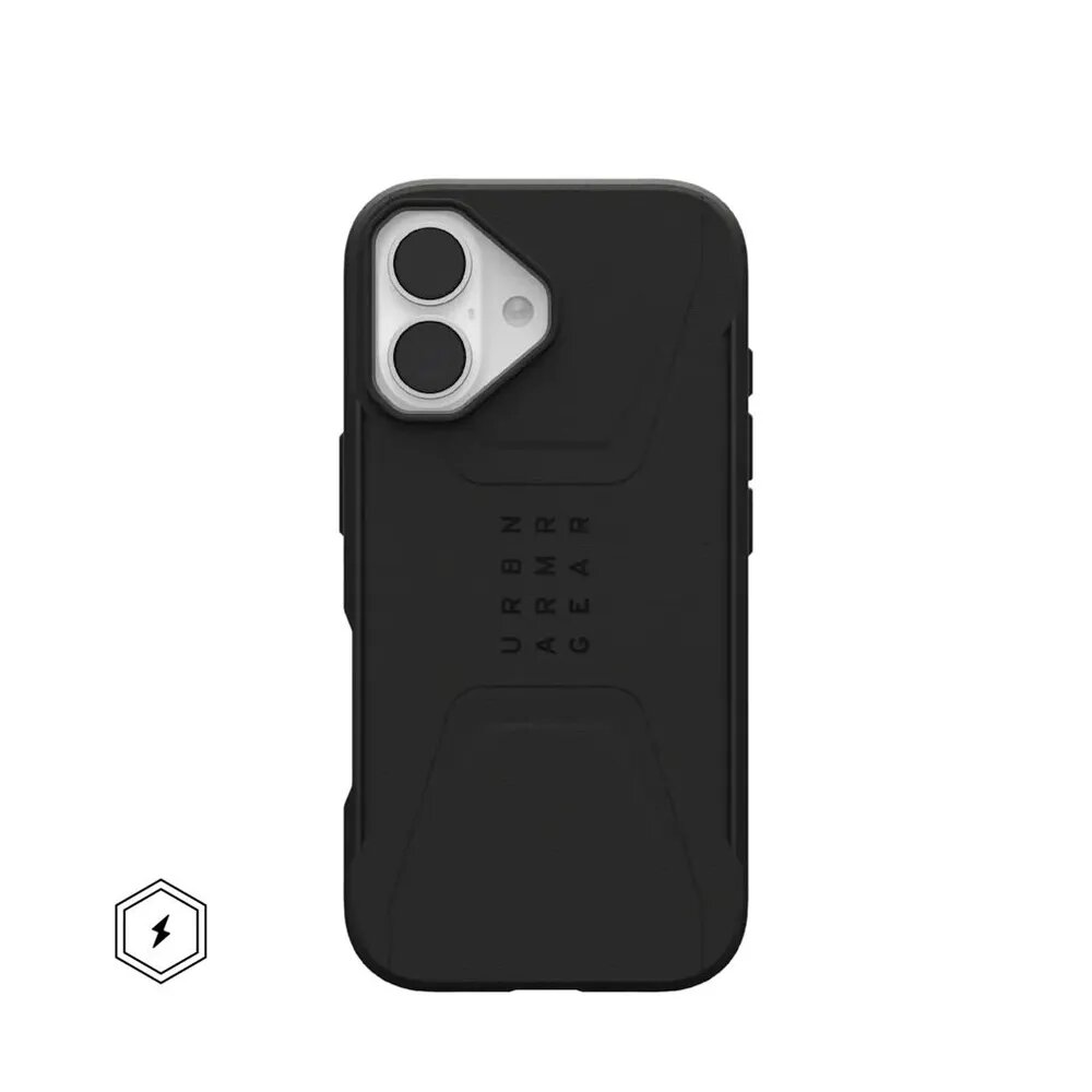Чехол с поддержкой MAGSAFE Uag Civilian для iPhone 17 6.3", цвет черный (Black)