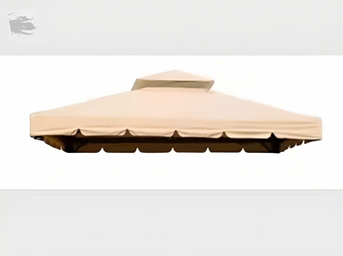 Наружный тент-крыша с двойным верхом 3 х 4 м для беседки, зеленый01