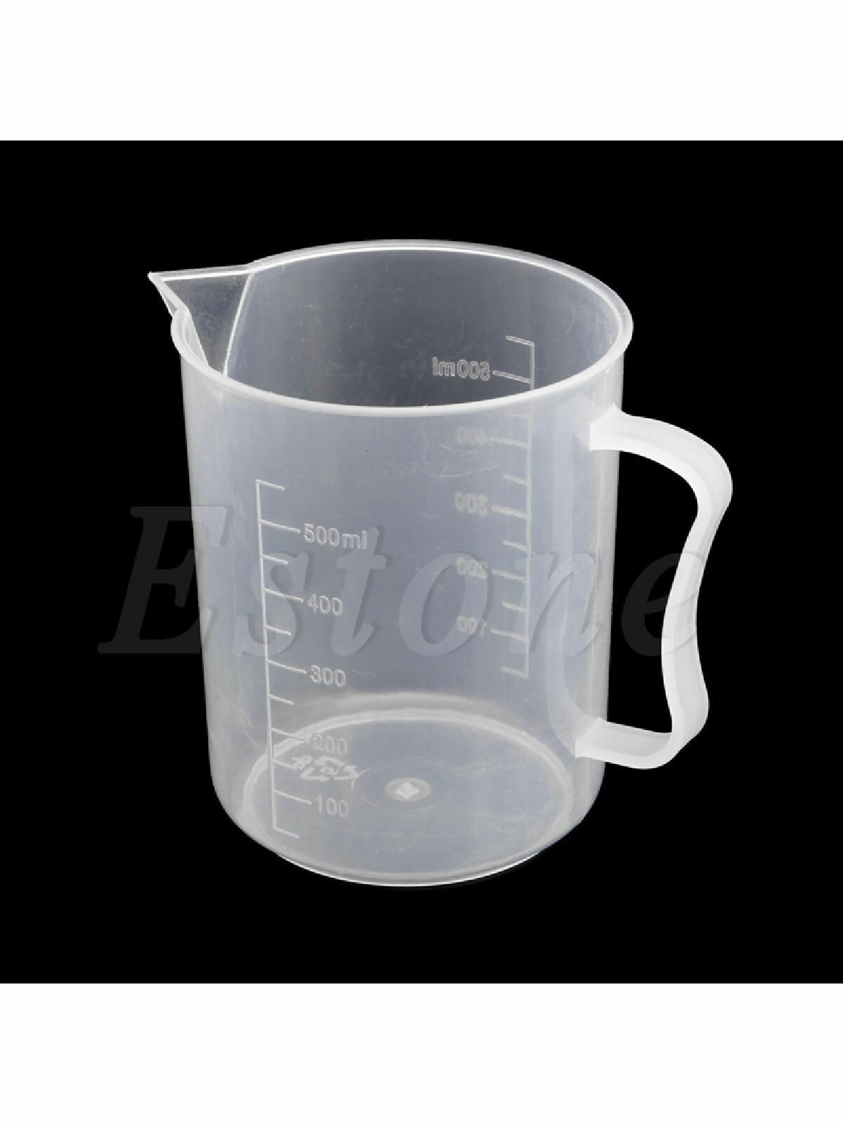 1 пластиковая мерная чашка с ручкой и градуировкой 500 мл с пузырьковым индикатором
