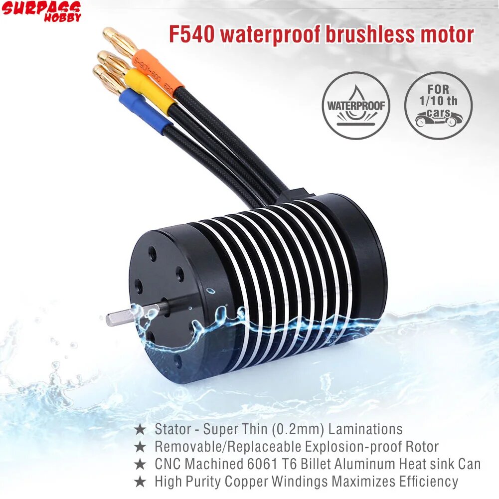 Бесщеточный мотор U-Angel-1988 F540 3100KV для RC автомобилей