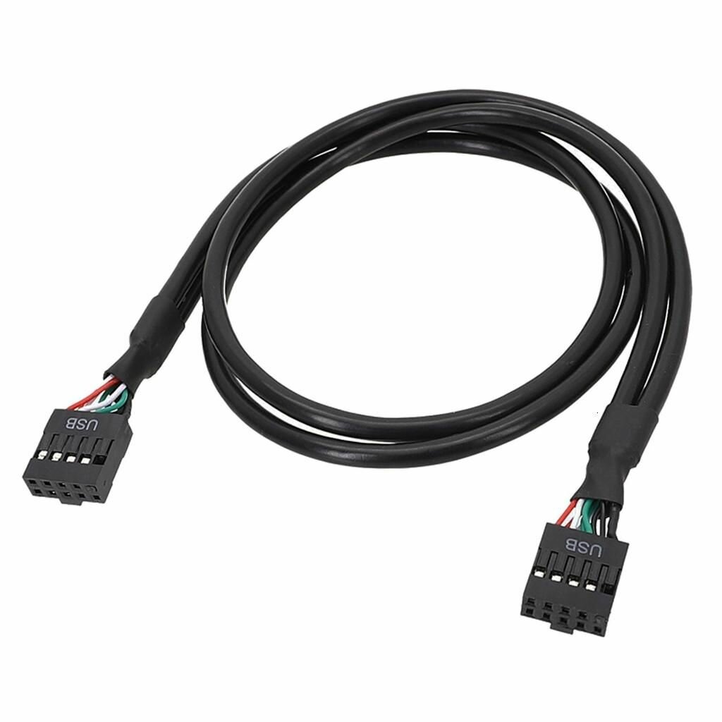 USB 2.0 9-pin Female-Female внутренний кабель для материнской платы, 50cm