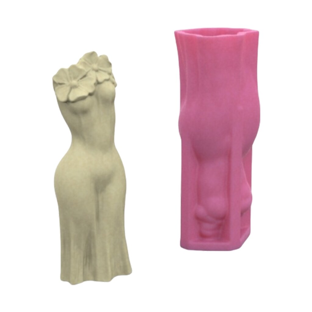 Форма для изготовления ваз в виде человеческого тела. Гибкая форма для цветочного горшка, подходящая для изготовления ваз.