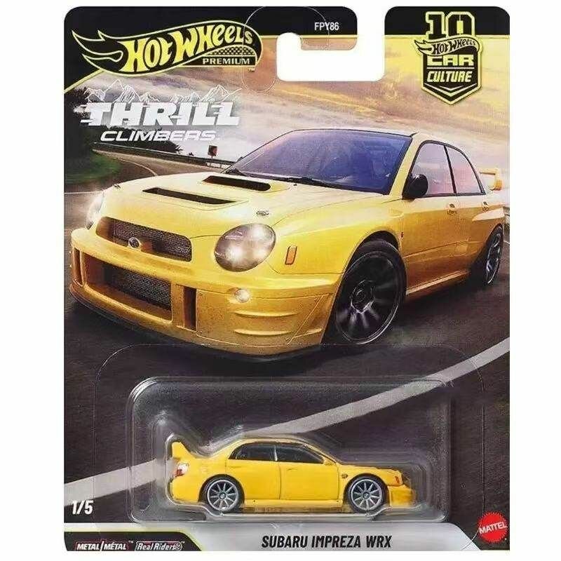 Машинка Mattel MODEL 1:64 SUBARU IMPREZA WRX yellow Die-cast Alloy Model Collection Toy Children Gifts