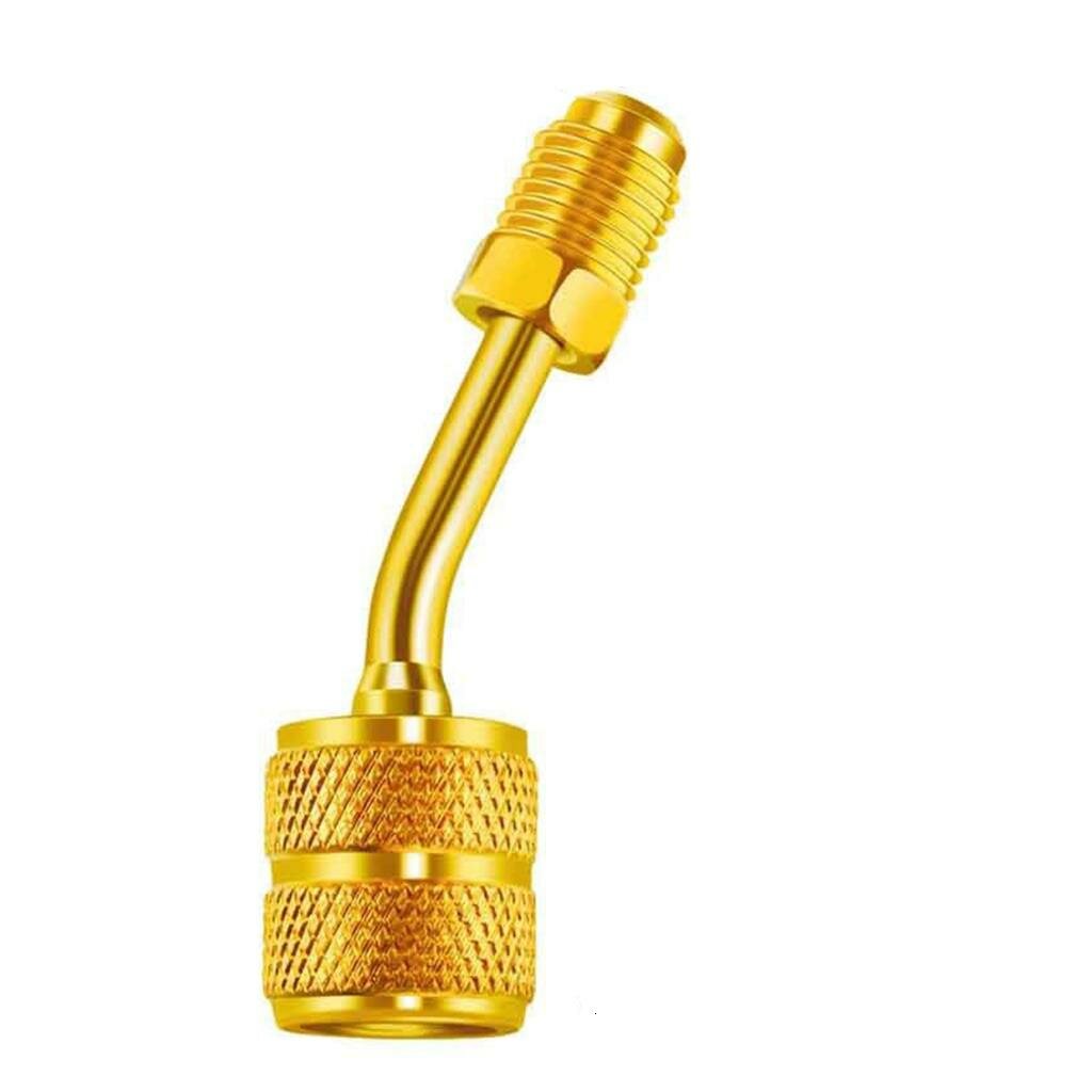 Адаптер R410A 45/90/180 градусов 5/16 дюйма SAE женский на 1/4 дюйма SAE мужской, 45 градусов