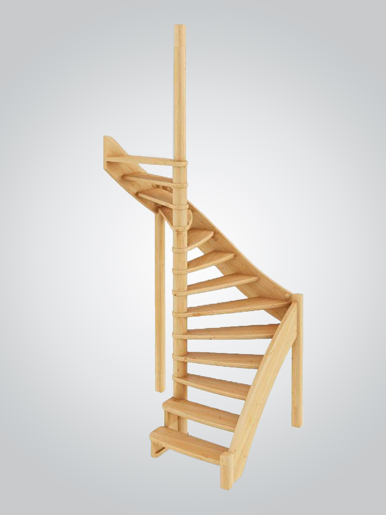 Лестница на второй этаж ЛС-01м Левая под покраску