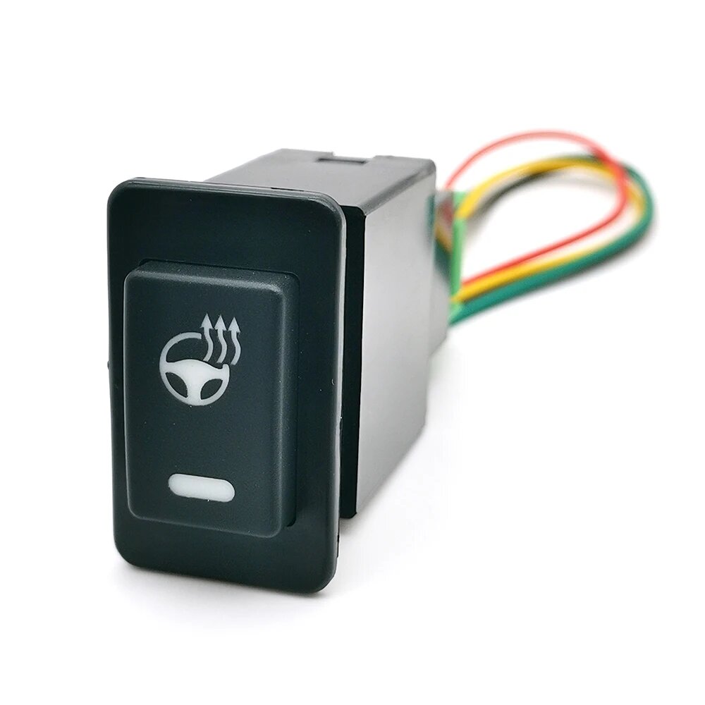 1 шт, автомобильный светодиодный светильник, включение и выключение, передняя противотуманная фара, кнопка обогрева рулевого колеса, переключатель с проводом для Nissan Paladin, аксессуары Wheel heating