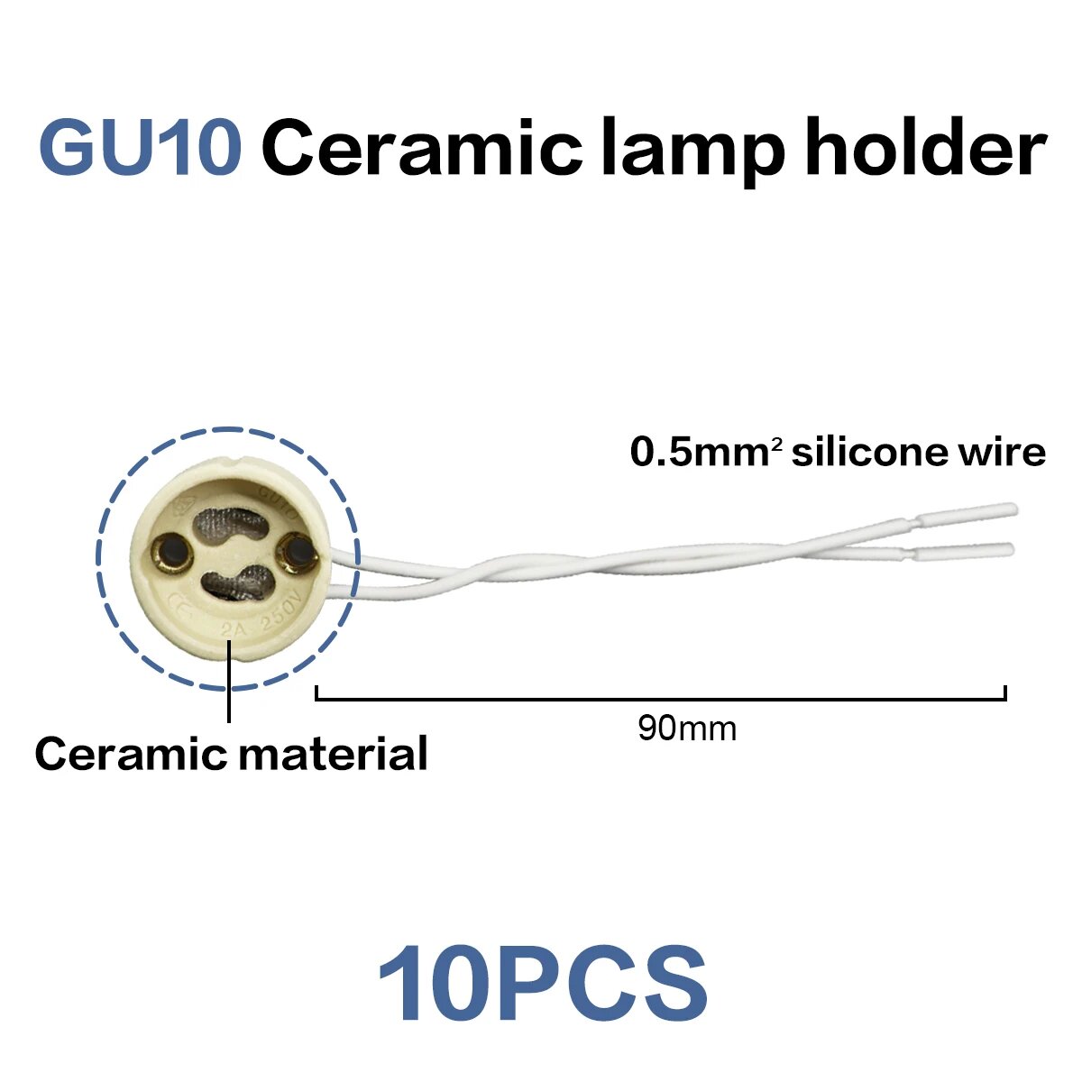 Комплект регулируемых прожекторов GU10 GU5.3 10 шт gu10 holder