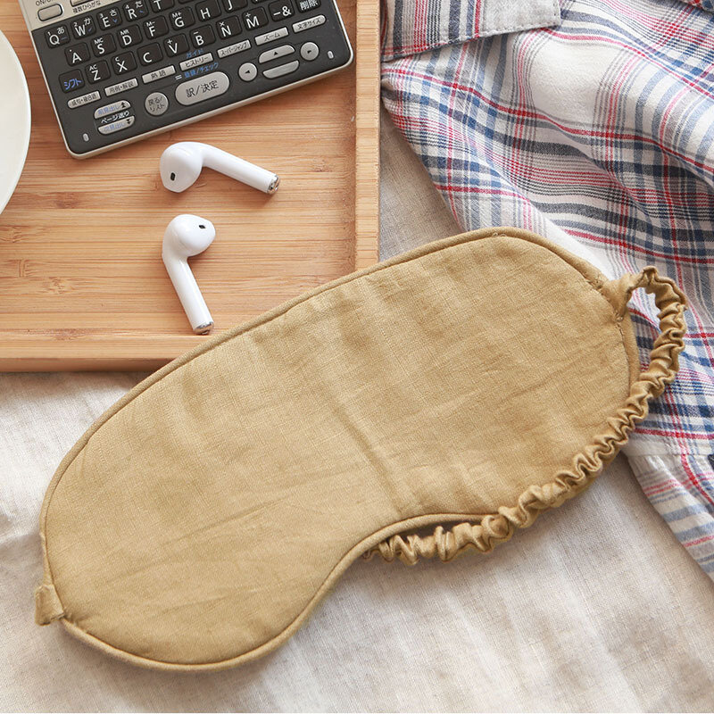 Французская новая маска для глаз из чистого льна, светоизолирующая маска для сна для мужчин и женщин, маска для защиты глаз студентов