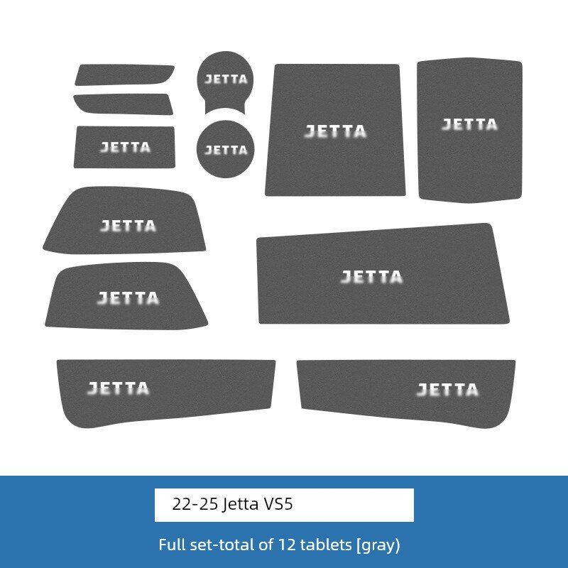 Набор полных дверных ковриков VW Jetta VS5 22-25 модель, винтажный серый, 12 шт, премиум автомобильные аксессуары