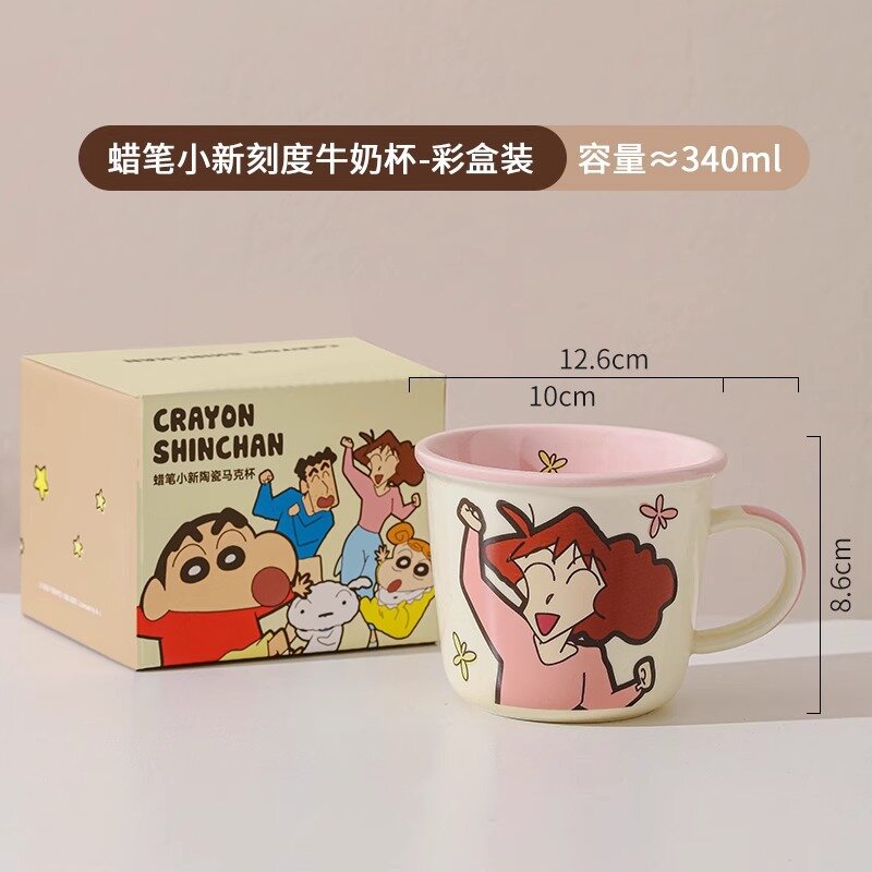 Керамическая кофейная чашка Crayon Shin-chan, мультяшная чашка, домашняя милая чашка, универсальная чашка для взрослых и детей