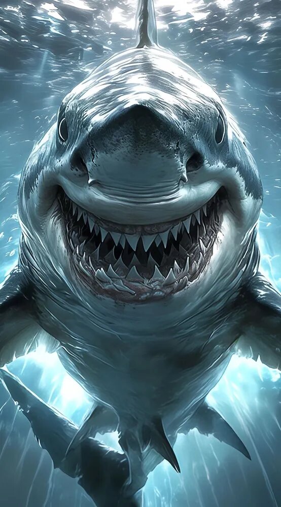 Алмазная Мозаика "Акула" 40X50 См Алмазная Вышивка / Картина Стразами Подарков / Украшения