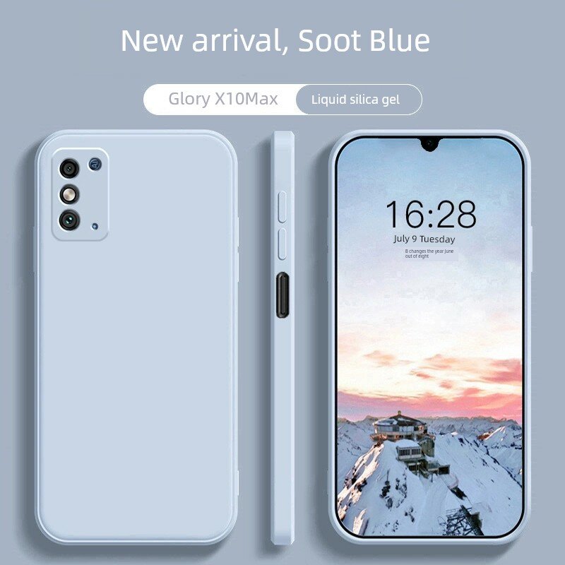Силиконовый защитный чехол для Huawei Honor X10 Max, дымчато-синий цвет, ударопрочный чехол для телефона