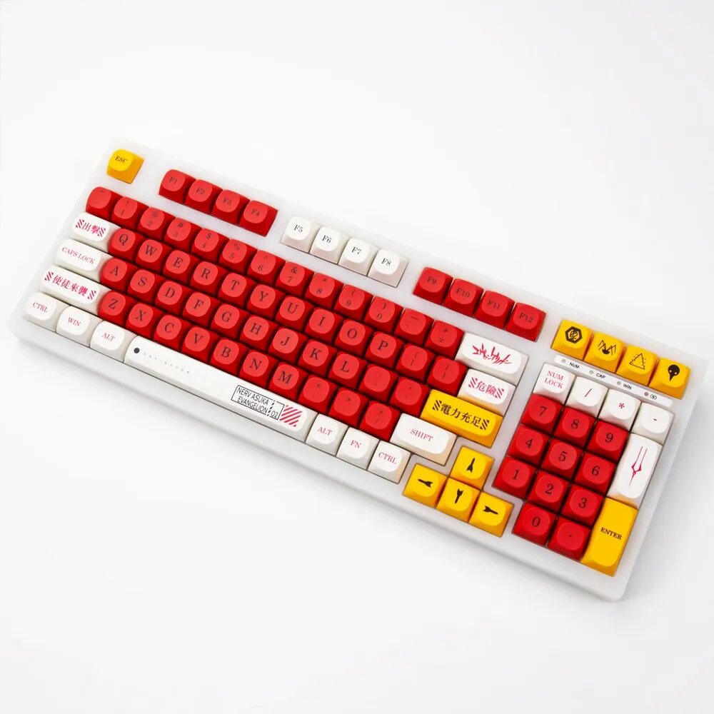 Кейкапы для механической клавиатуры Евангелион 02 / профиль MA / PBT