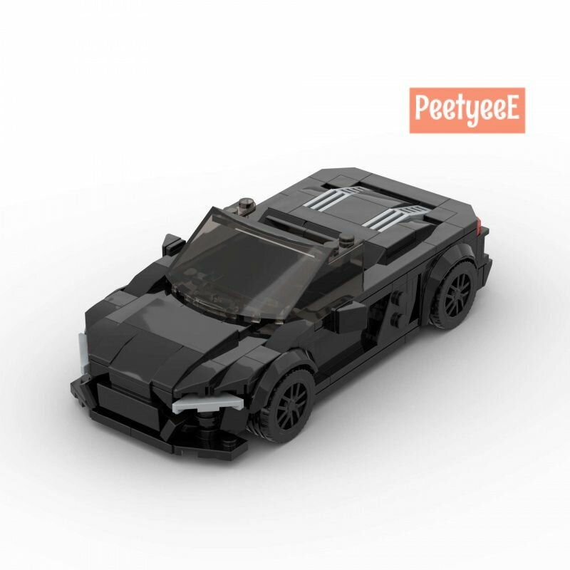 Строительный блок автомобиля Audi R8 Moc собранная игрушка из мелких частиц
