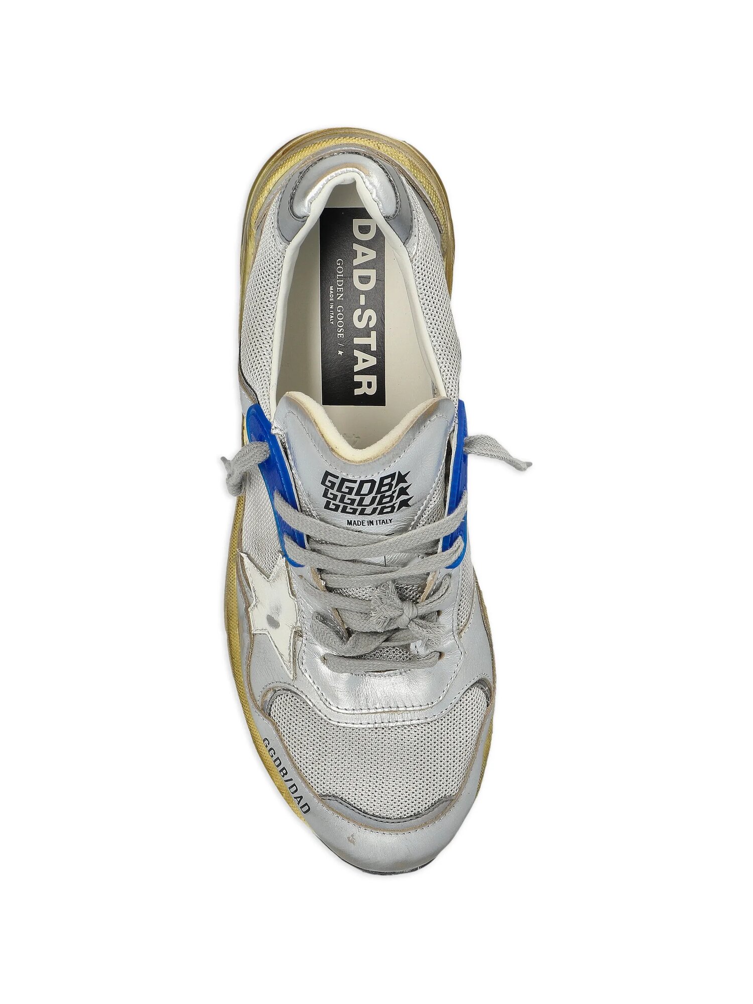 Кроссовки Golden Goose Dad-Star, размер 37,5, серебристый/красный — фото 1