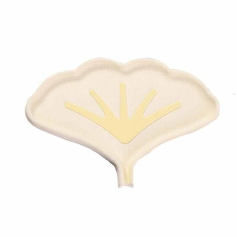 Силиконовая мыльница с дренажем, форма гинкго билоба, - 1