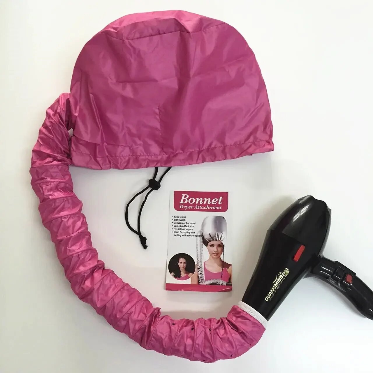Шапка для сушки волос Pink с насадкой для фена