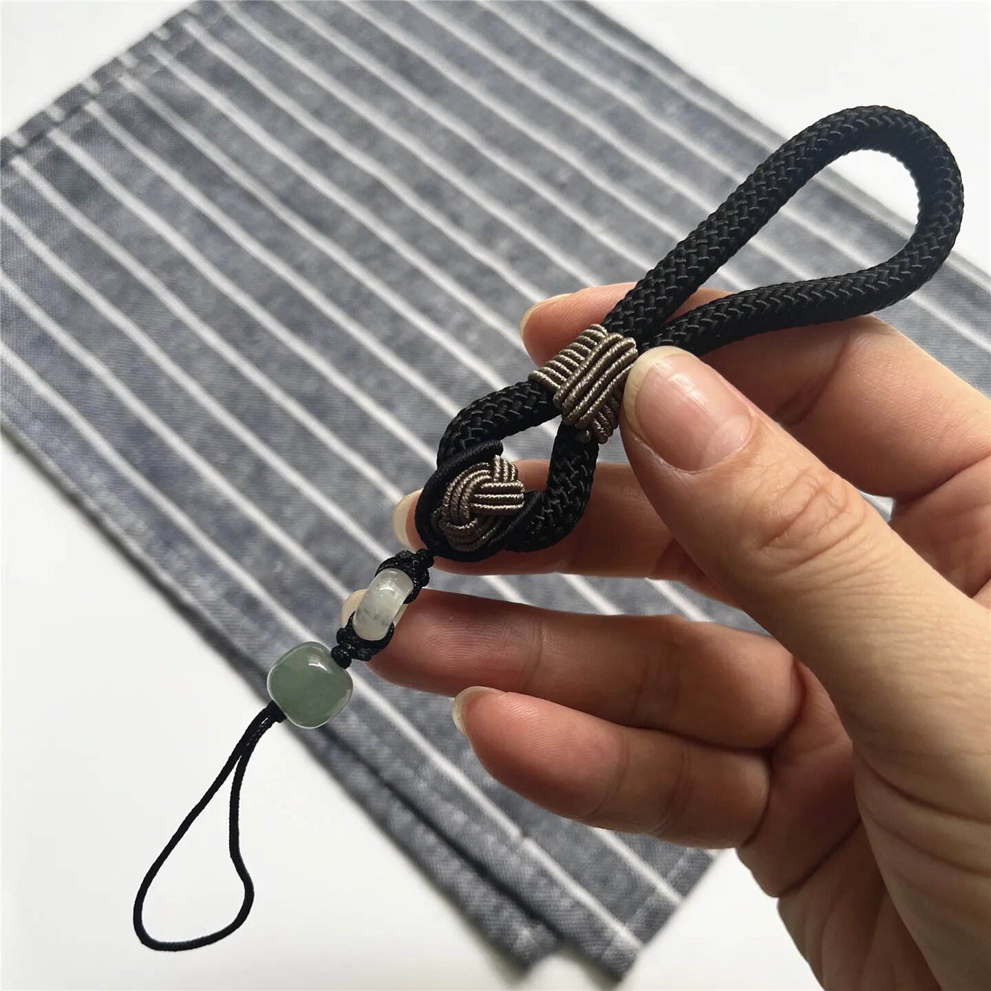 Брелок-ремешок с бусинами, подвеска в виде сотовой связи, плетеный брелок для ключей, украшение для сотовой связи, роскошный ремешок для телефона, очаровательная веревка