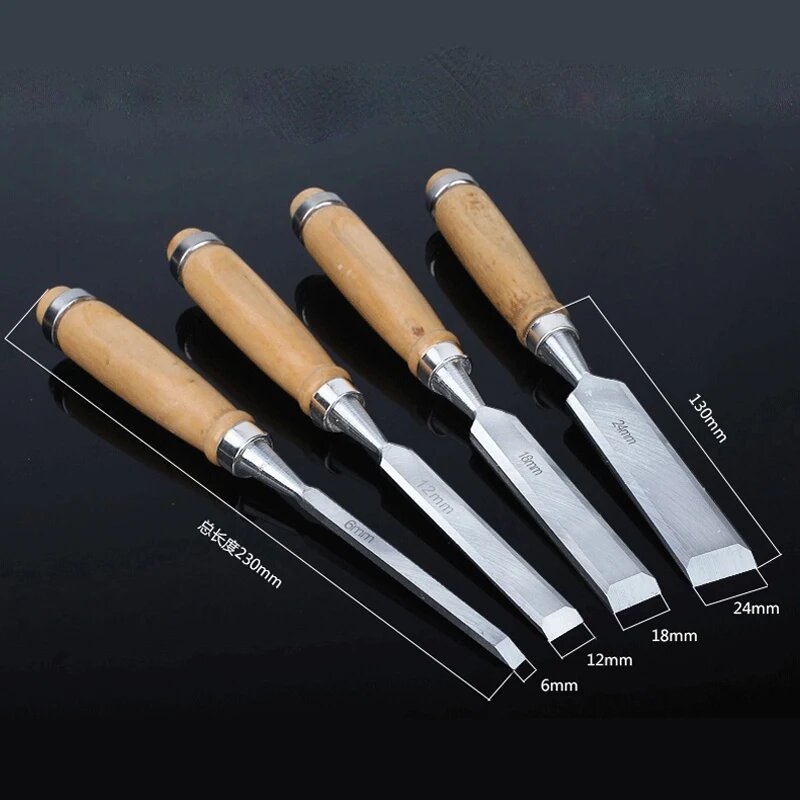 Набор долот для резьбы по дереву 8/12/16/20 мм 4 Pcs CRV