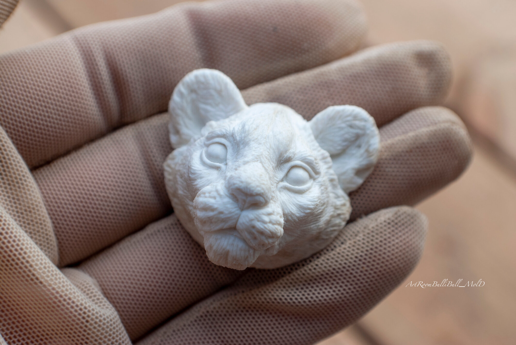 Авторский силиконовый молд Львенок (миди) — форма для эпоксидной смолы, гипса, мыла, полимерной глины