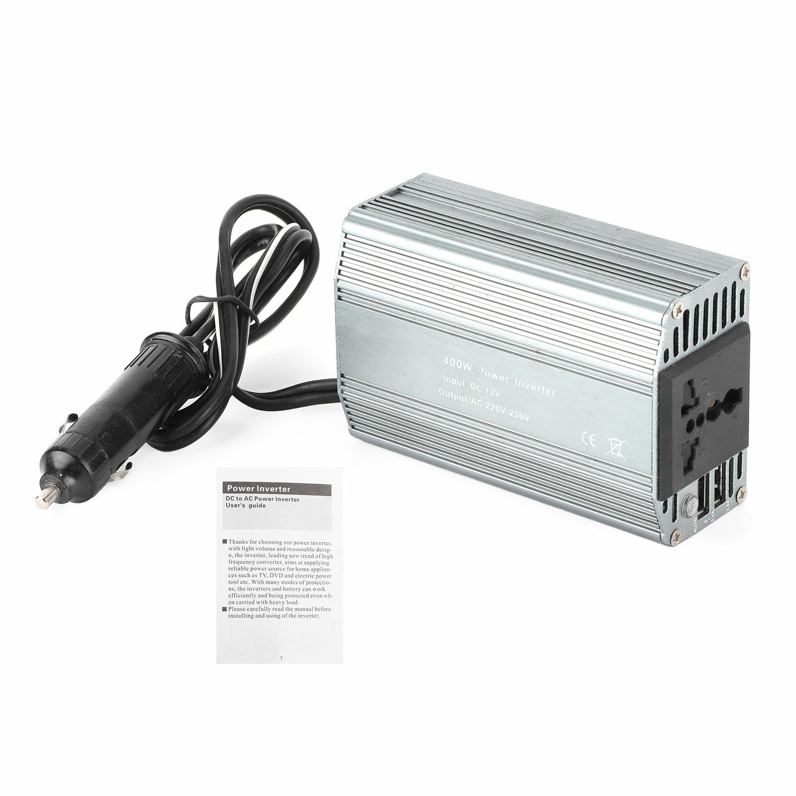 Инвертор 400Вт 12V 220V с двумя USB и индикацией