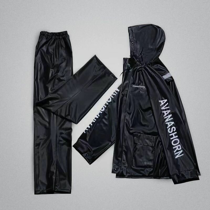 Комплект дождевика и дождевых брюк, полностью водонепроницаемый, для езды на электрическом мотоцикле, доставки, двухкомпонентный, для рафтинга и сбора чая