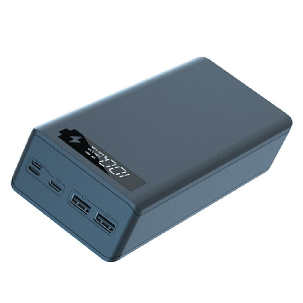 Аккумулятор LCD QC3.0 PD 18650 с беспроводной зарядкой, Черный - Обычная версия