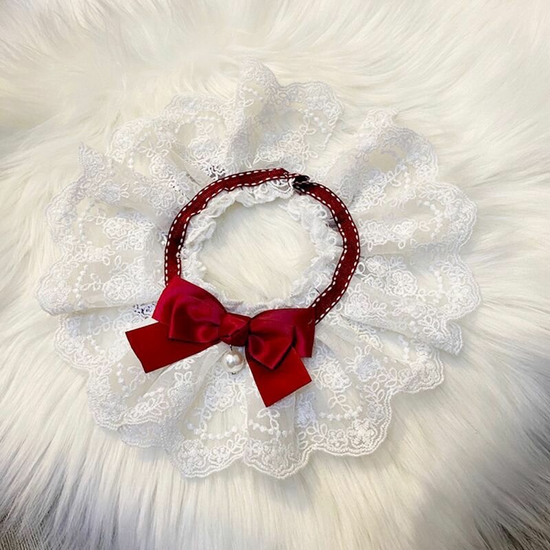 Слюнявчики для кошек и собак, свежий принцессный стиль, рэгдолл, синий и белый, британская короткошерстная, тедди, корги, аксессуары с кружевным краем