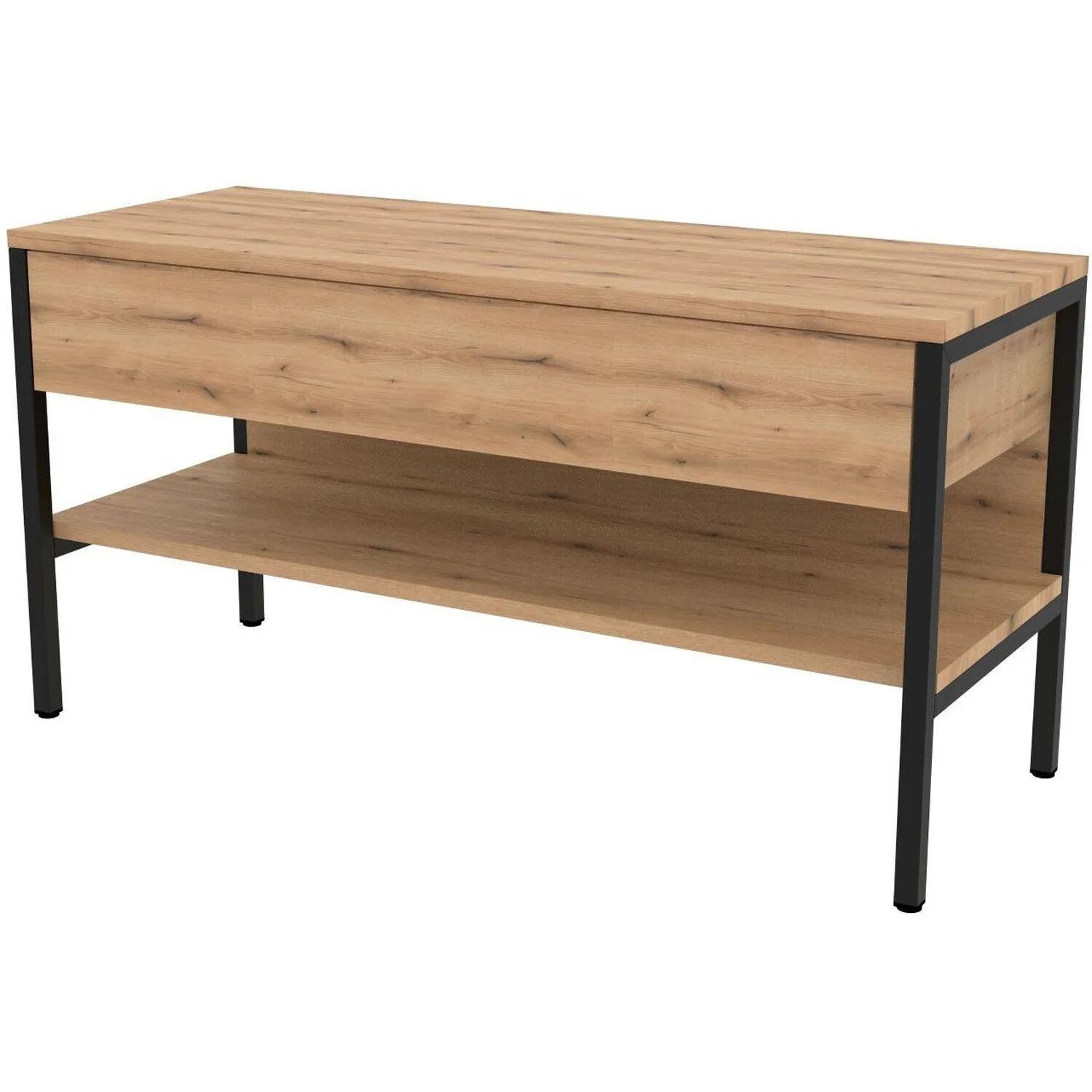 Тумба TI_под ТВ Комус Онега-15 с ящиком push to open, рег. опоры, дуб вотан