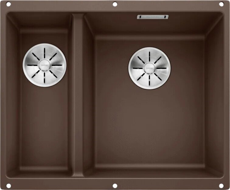 Мойка кухонная Blanco Subline 340/160-U 523567 55x46, прямоугольная, мойка для кухни, под столешницу, коричневая, матовая
