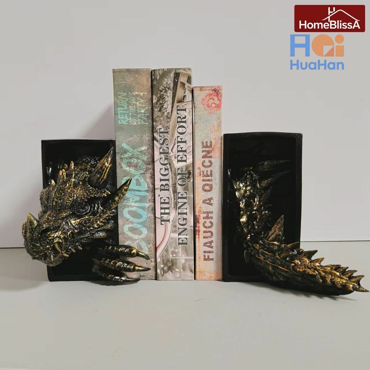 2 шт. Фантастический держатель для книги на полке в виде динозавра, декоративный держатель для книг в винтажном стиле, подставка для книг дракон, идеальный подарок для него