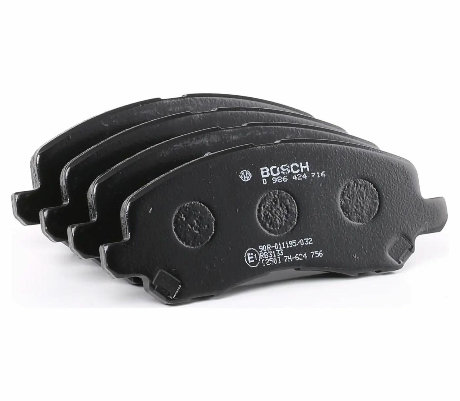 Колодки тормозные BOSCH 986424716 передние, Mitsubishi Galant VI 09, 96-10, 04, Lancer 09, 03-, Space Runner 08, 99-