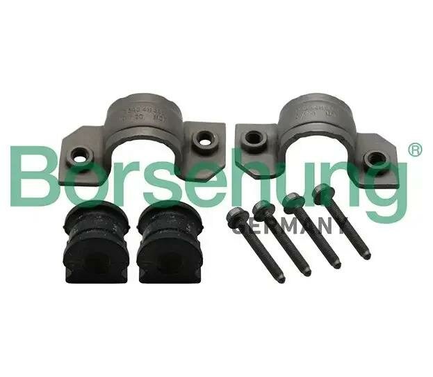 Ремкомплект стабилизатора Borsehung B10808 2 скобы, 2 втулки и 4 болта, VW Fox 1.2, 1.4, TDI 10, 99-12, 07, Polo 1.2-1.9, TDI 10, 01-, Skoda Fabia 1.0-2.0, TDI 08, 99-, Seat Cordoba 1.2-1.6, TDI 05