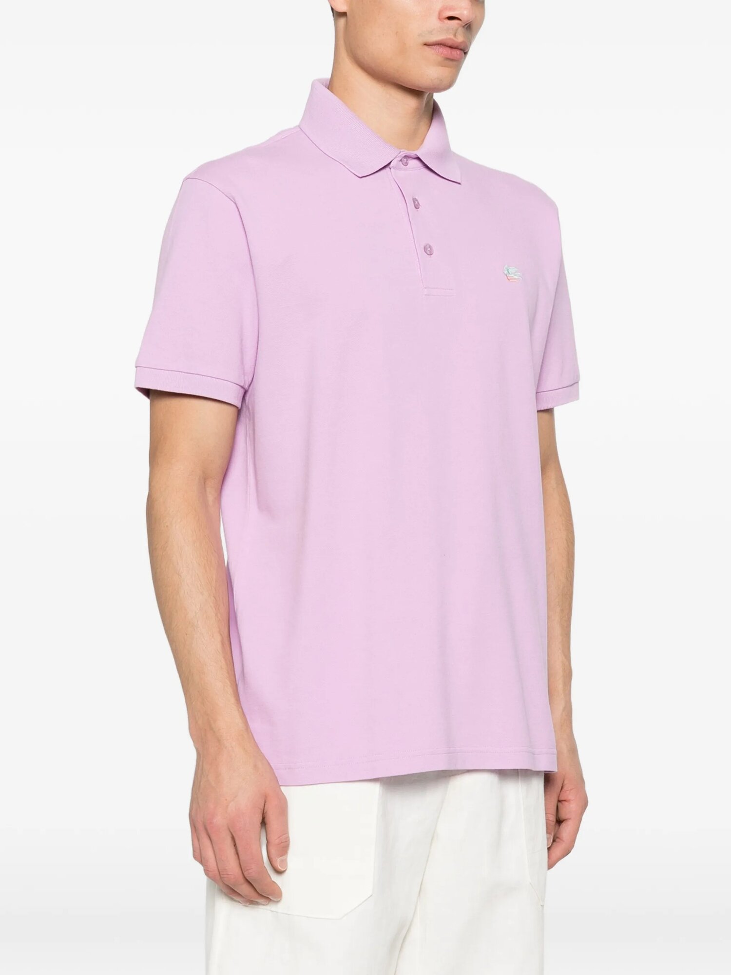 Рубашка ETRO Buttoned polo shirt, размер L, розовый — фото 1