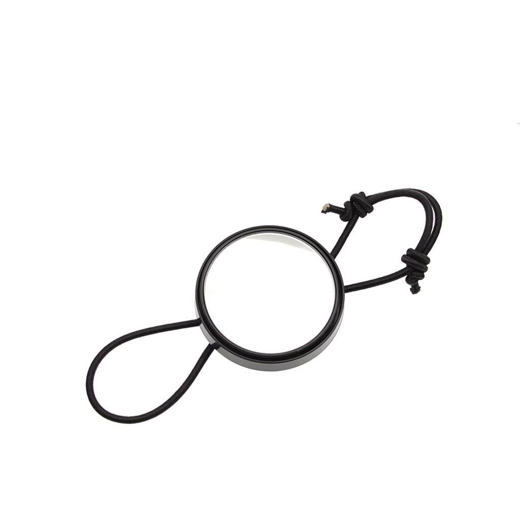 Эргономичное круглое зеркало для дайвинга с эластичным шнуром, Черный