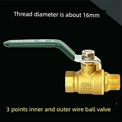 Медный шаровой кран Yongdexin с внутренней и внешней резьбой, малый воздушный клапан для компрессора, пневматический