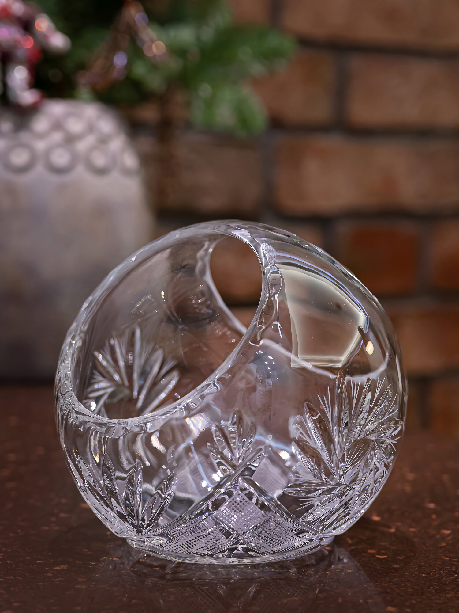 Хрустальная ваза-корзинка для конфет, фруктов, для сервировки стола, Неман 6015-1000/1