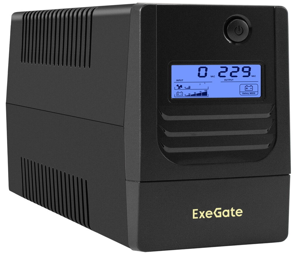 Источник бесперебойного питания ExeGate Smart LB-850. LCD. AVR.2SH