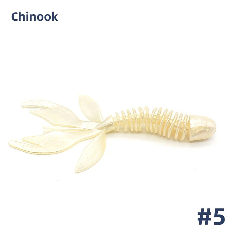 Силиконовая приманка Chinook Split Tail, Бежевый, 120mm, 5pcs