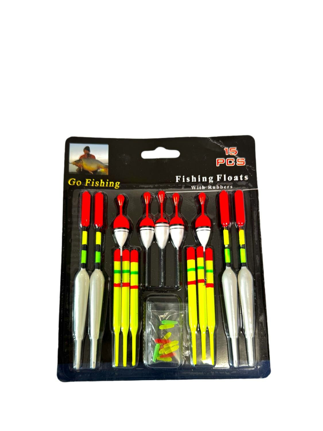 Поводок рыболовный, комплект из 15 поводков с крючками №5-9, 3 кг