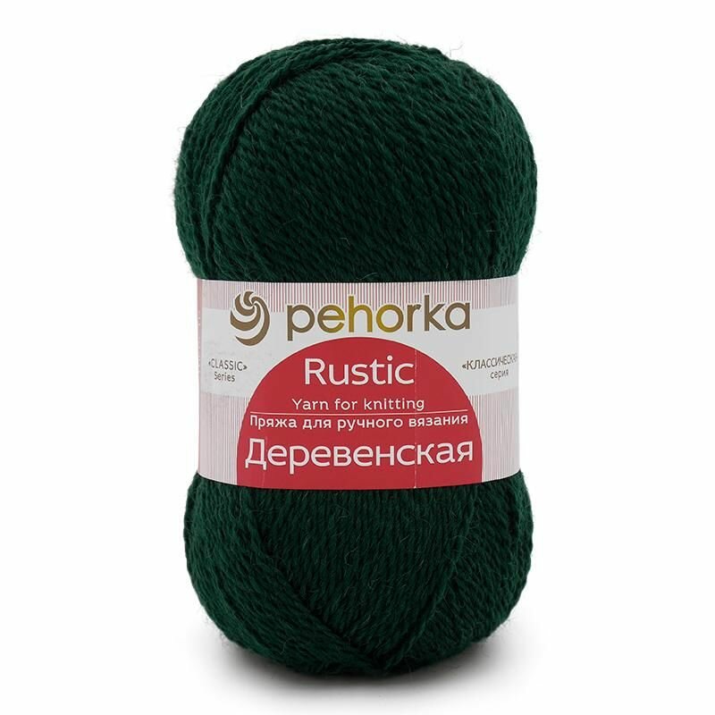 Пряжа Пехорка Деревенская 10 (5 мотков по100г/250м) тайга