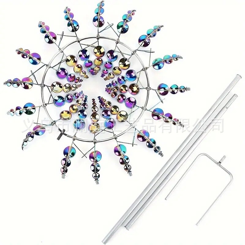 2026 Уличная вращающаяся металлическая ветряная мельница-украшение для сада, двора, газона, креативное изделие из железа, декоративное изделие ручной работы.