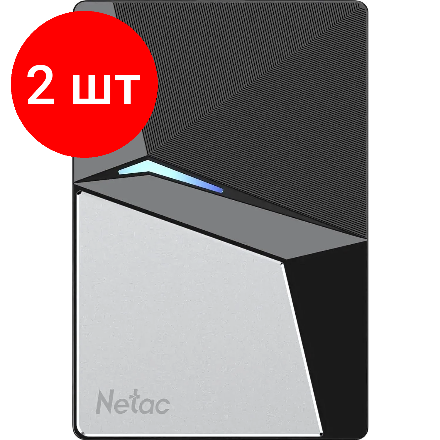 Комплект 2 штук, Портативный SSD Netac External Z7S USB 3.2 120Gb