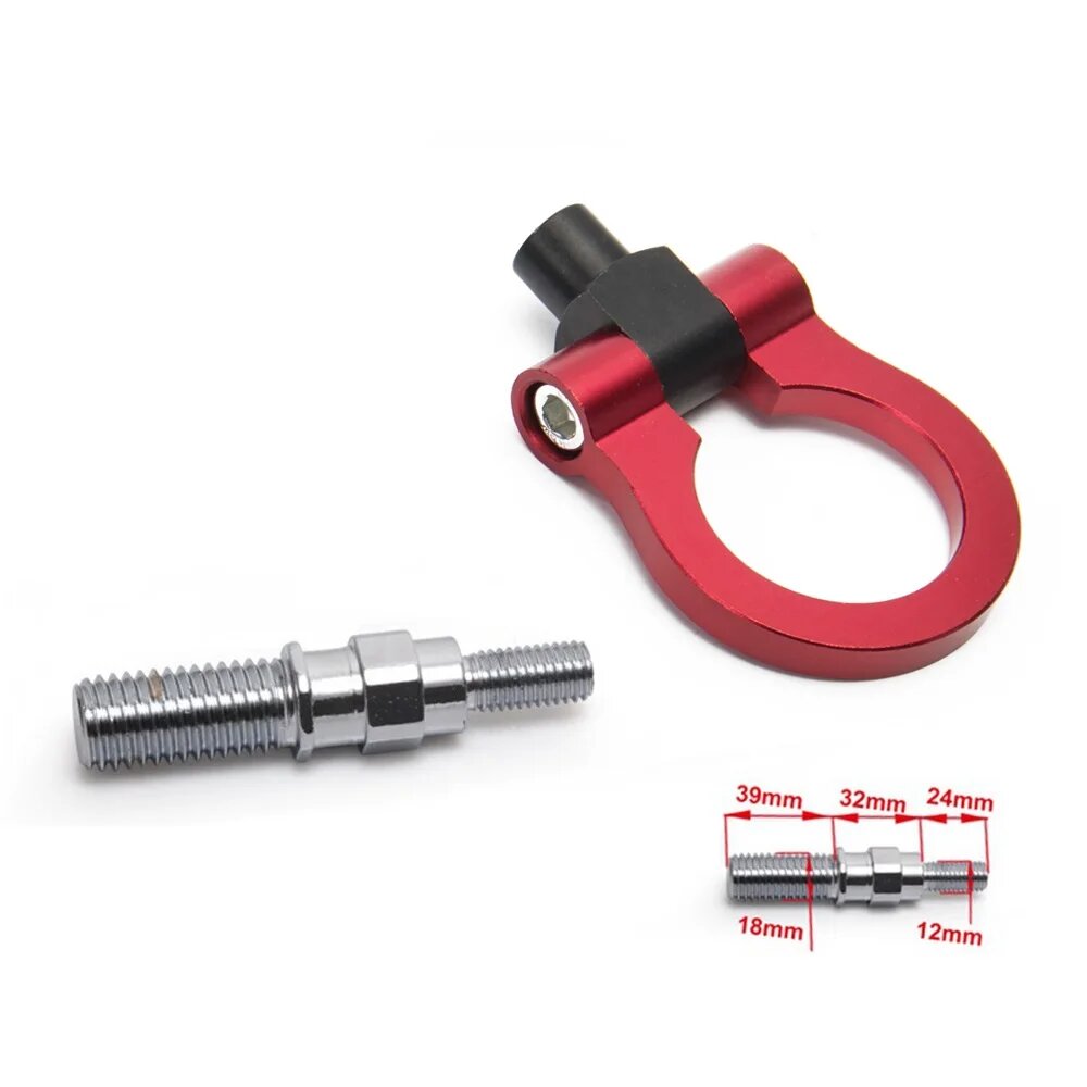 Буксирный крюк, японские модели, гоночный винт, алюминиевый буксировочный крюк с ЧПУ Jdm RACE для Honda Toyota EP-RTH001 Красный