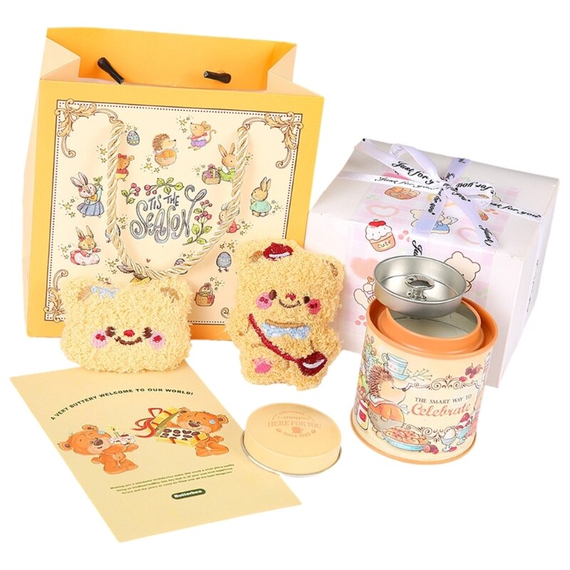 Изысканная Ароматическая Свеча с Плюшевыми Куклами-Мишками в Подарочной Коробке Для Домашнего Декора