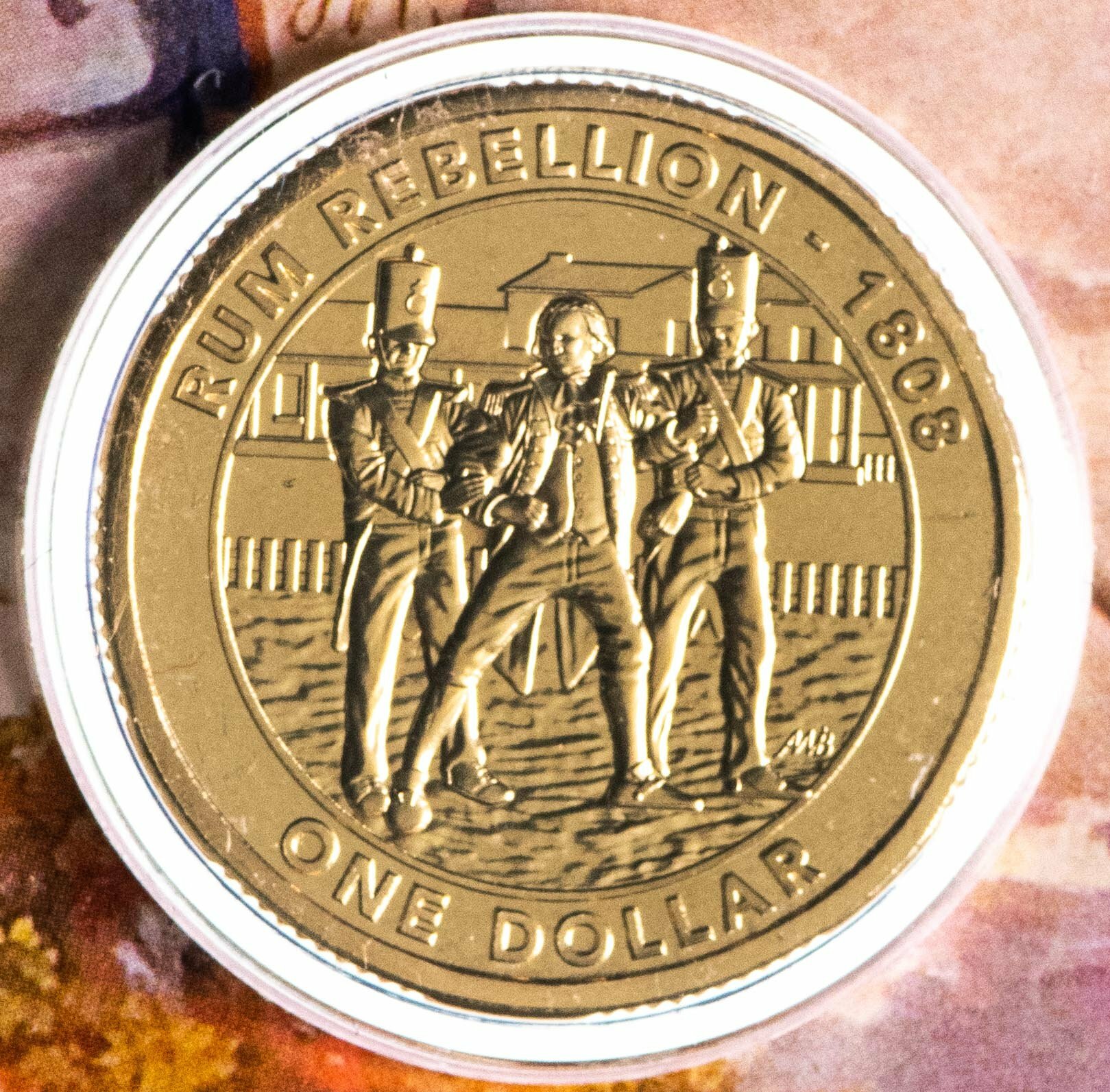 Австралия 1 доллар 2019 "Ромовый бунт", Алюминиевая бронза, в сохранности UNC